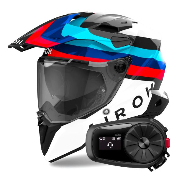 Pack Casco Moto + Kit Bluetooth : Airoh Commander 2 Doom Black + Kit ...