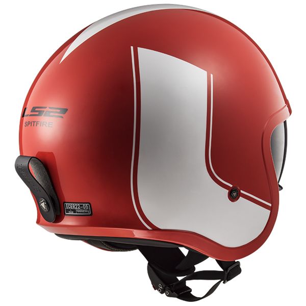 Casco Moto LS2 Spitfire Rim Red White OF599 in Stock | iCasque.it
