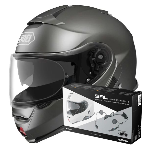 Pack Casco Moto + Kit Bluetooth : Shoei Neotec II Anthracite + Intercom ...